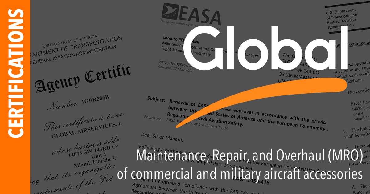Global AirServices, LLC | Certifications